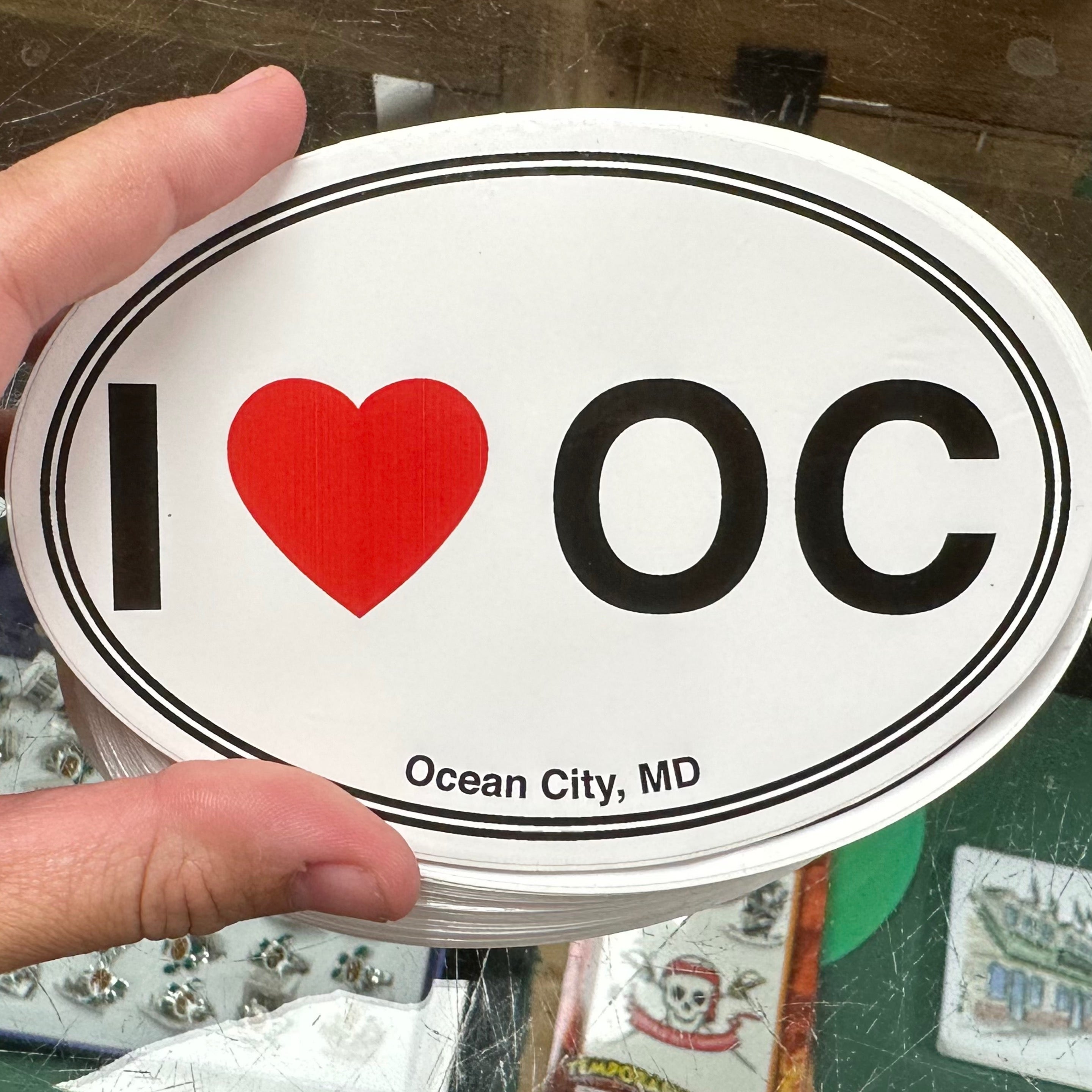 I Love OC Sticker | The Original Greene Turtle Apparel